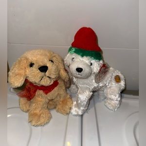 Ty | Toys | Rare Ty Beanie Babies Pudding The Dog 206 Tinsel The Dog ...